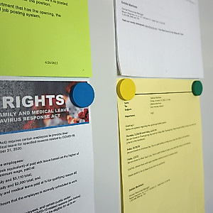 Colorful Ceramic Disc Magnets, Rubber Coated, Red, Blue, Green, Yellow (1 of each color)