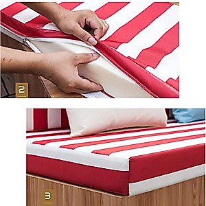 RCDPK Custom Outdoor Bench Cushion,Garden Bench Pads - Waterproof, Sunscreen,Fade Resistant, Personalized Size Bench Furniture Cushion for Garden Patio Terrace Cushion,Rocking Chair Cushion