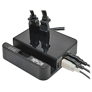 Tripplite Protect It! Two-Outlet Portable Surge Suppressor, 6 Ft, 1080 Joules, Black Trptlp26usbb