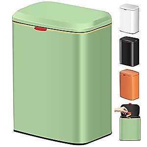 WAYCOM 2.1 Gal Compost Bin Kitchen for Counter Top or Under Sink,Compost Bin Stainless Steel Hanging Compost Bin with Lid for Cupboard/Bathroom/Bedroom/Office,Indoor Compost Bucket