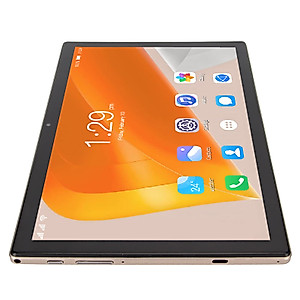 Gaeirt 10.1 Inch FHD Tablet, 4G Calling 100‑240V Octa Core CPU 8GB RAM 256GB ROM 2 in 1 Tablet 5G WiFi for Android 12 for Work (US Plug)