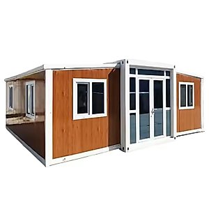 Tiny Expandable Prefab House to Live in 1 Bathroom, 3 Rooms & 1 Kitchen- Foldable House, Container Home, Portable House, Tiny House for Small Family, Modular Guest House – 19 x 20 FT (3 Bedrooms)