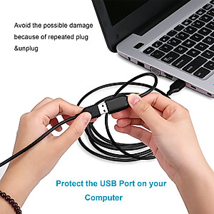 Besgoods USB Extension Cable, 4-Pack 6ft/2m USB 2.0 Extension Cable A Male to A Female Cable Extender Cord for Keyboard, Mouse, Printer - Black