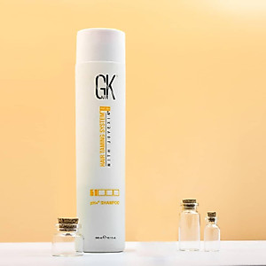GK HAIR Global Keratin pH+ Pre-Treatment Clarifying Shampoo (10.1 Fl Oz/300ml) For Preps Hair Deep Cleansing,Removes Impurities -With Aloe Vera, Vitamins & Natural Oils All Hair Types Men and Women