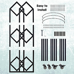 WIMART Record Holder, 2 Tiers Vinyl Record Storage Rack Shelf Holder, Album Display Stand for Home, Office with Sand Black Powder Coated High End Design with Casters Easy to Move, 160-200 LP Storage