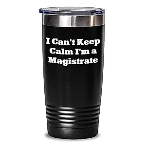 Magistrate Gifts from Friends and Family - I Can't Keep Calm I'm A Magistrate Funny Tumbler, 20oz or 30oz Capacity, Stainless Steel and Powder Coating, Gifts for Magistrate on Mother's Day