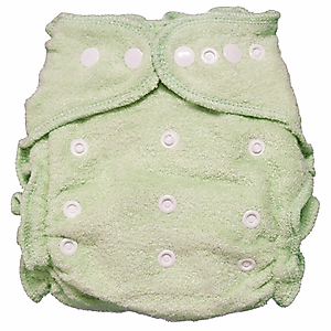 Imagine Baby Products Fitted Bamboo Diaper 2.0, Emerald, Snap