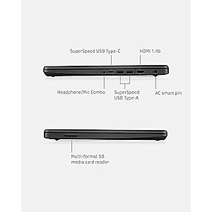 HP 14 Laptop, Intel Celeron N4020, 4 GB RAM, 64 GB Storage, 14-inch Micro-Edge HD Display, Windows 11 Home, Thin & Portable, 4K Graphics, One Year of Microsoft 365 (14-dq0020nr, 2021, Jet Black)