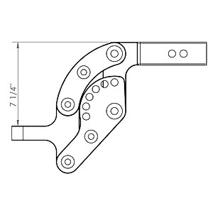 Rhino Hitch | 10K LB, 7" Drop Hitch w/ 2" Shank | Adjustable Aluminum Trailer Hitch: Effortless Towing, Unmatched Strength | Includes 2 Ball Set 2" and 2 5/16"