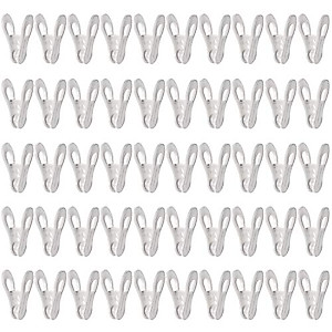 Yopay 50 Pack Hanger Clips for Hangers, Multi-Purpose Plastic Hanger, Easily Clip on Clothing Pants, Strong Pinch Finger Clips for Home, Office, Travel, White