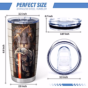 Equoza Christian Gift for Women,I Am The Son of a King, Christian Jesus Coffee Mugs 20oz Insulated Travel Mug Stainless Steel Cups with Lid,Religious Gifts for Christmas（Pack of 1）