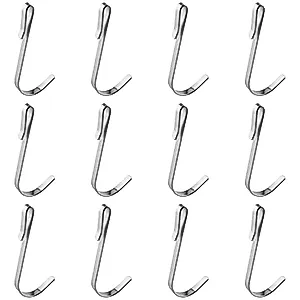 WHYHKJ 12PCS S-Shaped Stainless Steel Hanger Clip-on Hook Wire Rack Hook Wire Shelving Accessories Wire Rack Hook J Shaped Hook,Heavy Duty S Hook Rack Hooks Hanging J Rail Hooks