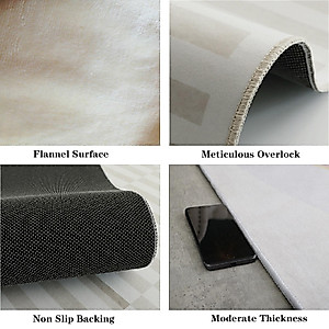 Luxury Abstract Leaves Floral Area Rugs, Black Background Brown Plants Living Room Rug, Soft Cozy Breathable Washable Entryway Rug for Dining Room Bedroom Bedside Indoor Runner, 2x3ft