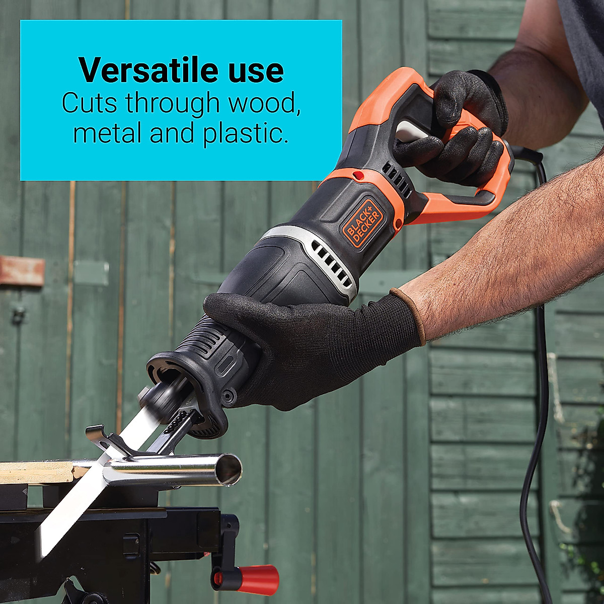 BLACK+DECKER 7 Amp Electric Reciprocating Saw with Removable Branch Holder (BES301K)