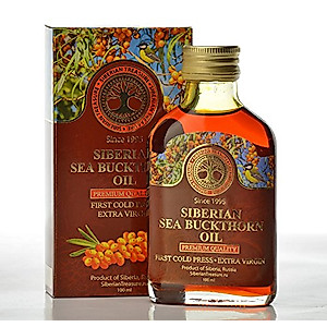 Siberian Sea Buckthorn Oil 100 Ml, Premium Quality, Natural, First Cold Press - 3.4 Fl Oz