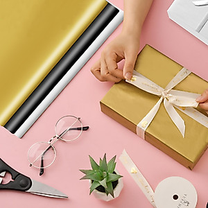 Hlonon 180 Sheets Gold Tissue Paper for Gift Bags - 10 x 14 Inches Recyclable Gold Wrapping Tissue Packaging Paper Bulk for Weddings Birthday DIY Project Christmas Gift Wrapping Crafts Decor