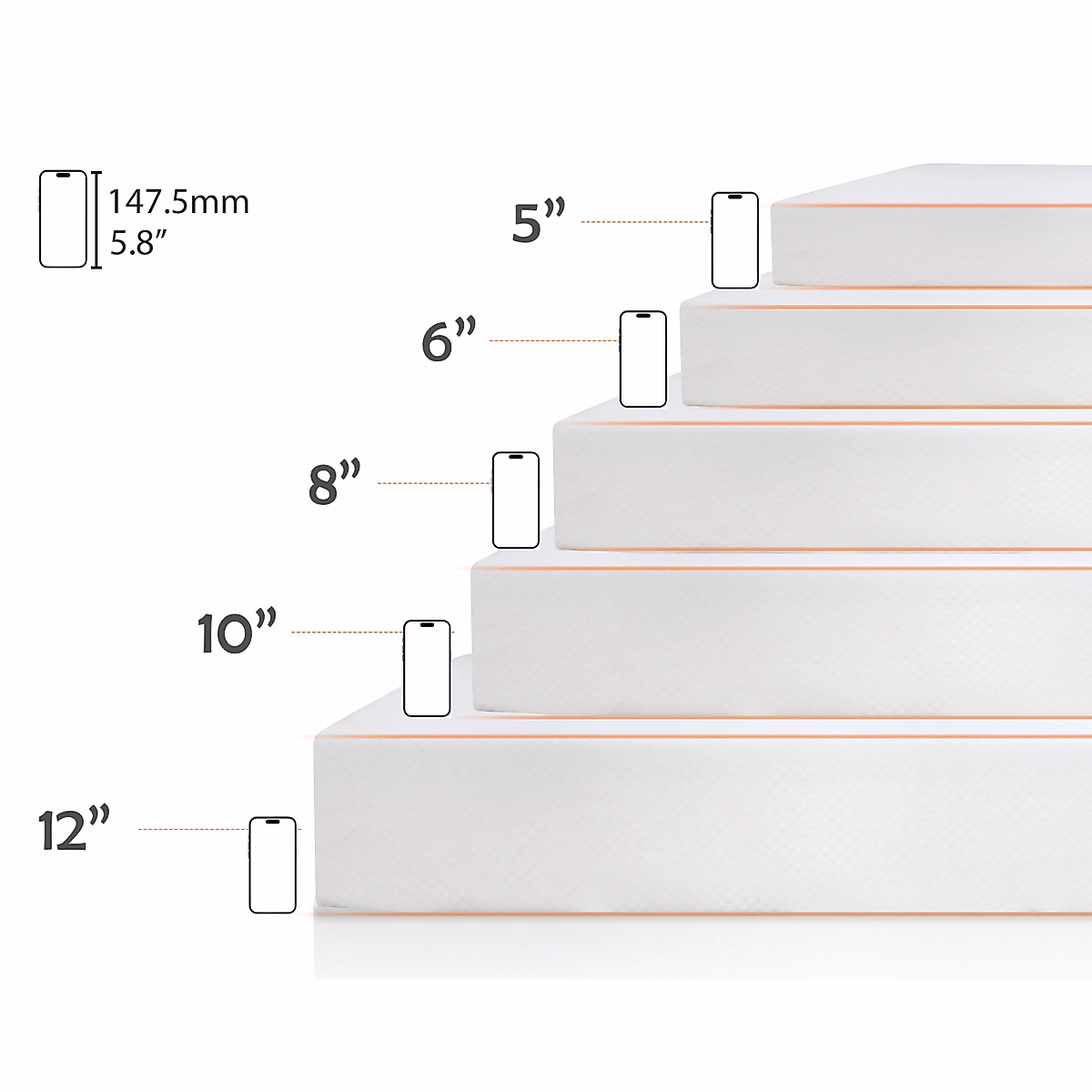 Full Size Mattress, 5/6/8/10/12 Inch Green Tea Cooling Mattress Full Mattress for Pressure Relief, Certipur-Us Certified Memory Foam Mattress, Fiberglass Free Full Mattress in a Box, (Full, 6 Inch)