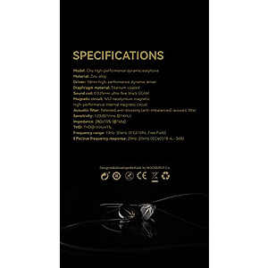 Moondrop CHU High Performance Dynamic Driver IEMs in-Ear Earphone (with mic)