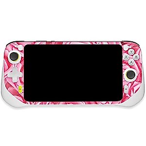 MightySkins Glossy Glitter Skin Compatible with Logitech G Cloud Gaming Handheld - Super Pink Roses | Protective, Durable High-Gloss Glitter Finish | Easy to Apply | Made in The USA