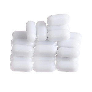 Baluue PTFE Magnetic Stirrer Mixer Stir Bar - 25pcs White Resistant Mixer Plate Rotating Bars Mini Magnet Stir Laboratory Magnetic Rod