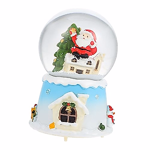 IMIKEYA Xmas Snow Globe 1pc Crystal Ball Music Box Desk Globe Dinner Table Decor Vintage Snow Globes Resin Luminous Snow Globe Xmas Crystal Ball Decor Fairy Snow Globe