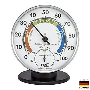 La Crosse Technology 45.2033 Tablestand Thermo-Hygrometer, Silver