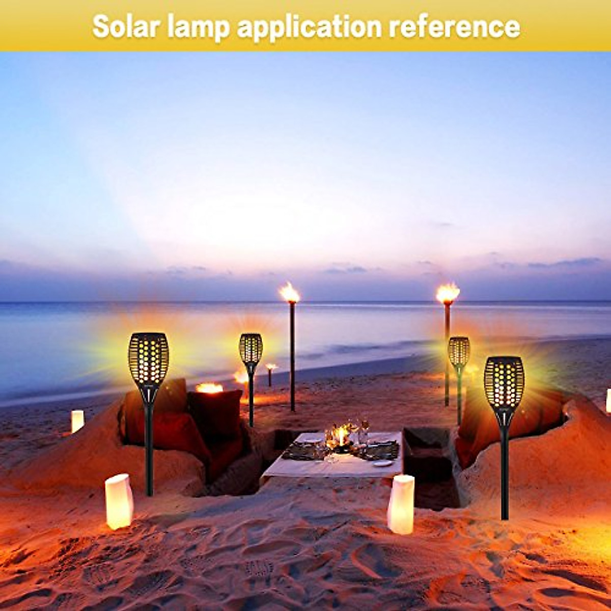 Aityvert Solar Lights, 43" Flickering Flames Torch Lights Outdoor Waterproof Landscape Decoration Lighting Dusk to Dawn Auto On/Off Security Flame Lights for Yard Garden Pathway Driveway (1 Pack)