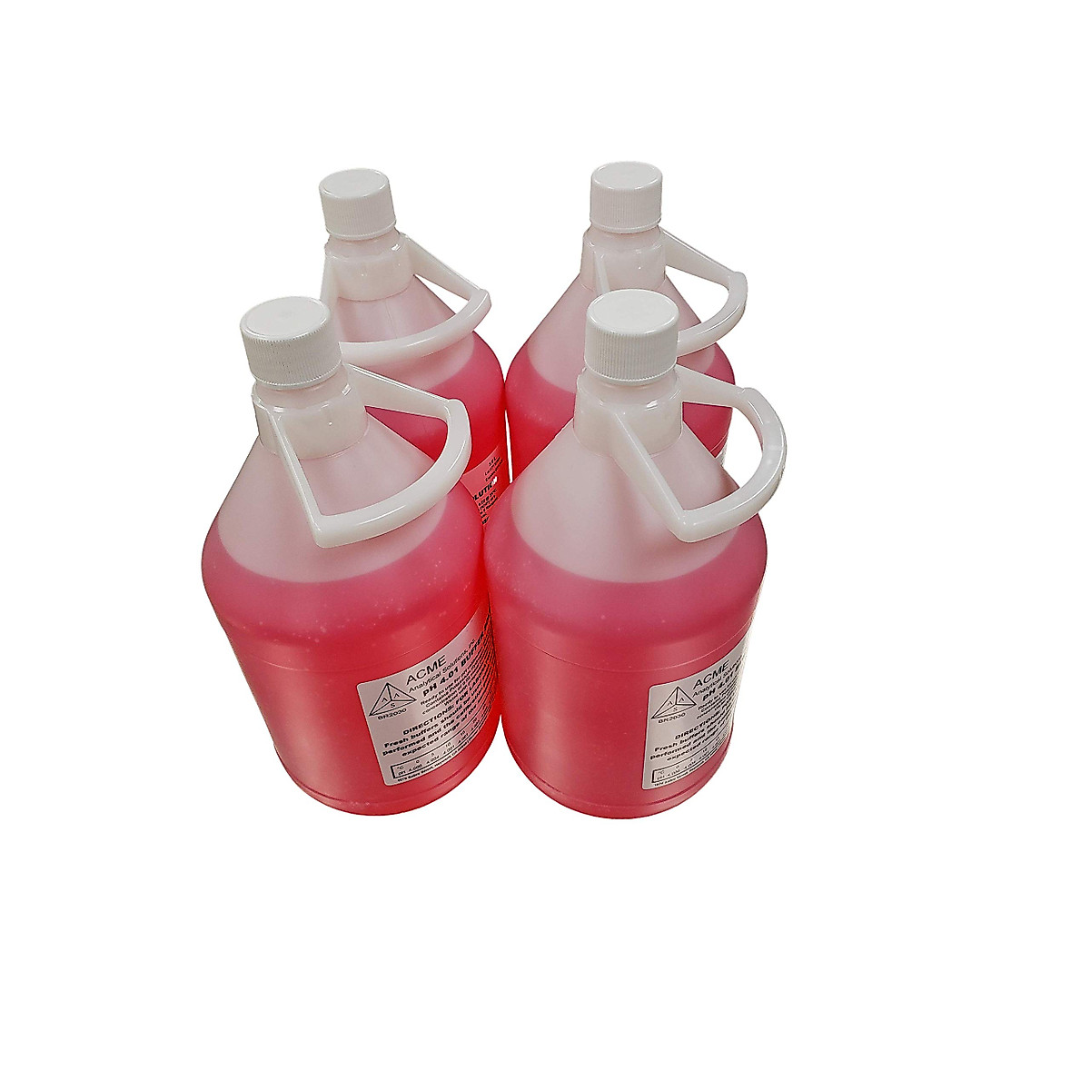 Acme Analytical Solutions pH 4 Buffer Solution, pH Calibration Solution, 4 Gallons, pH Meter Calibration Solution, NIST Traceable Reference Standard, Designed for All pH Meters, 4 x 3.8 L
