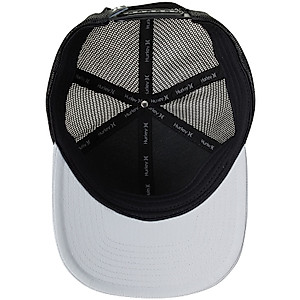 Hurley Men's Caps - Fairway Trucker Mesh Panel Baseball Cap Trucker Hat - Snap Back Hats for Men, Cool Grey/Black