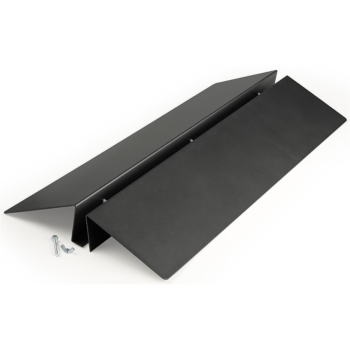 Displays2go Sign Clamp with Wedge Design, Supports Posters up to 1.5” Thick, Steel – Black (FLRHLD36BK)