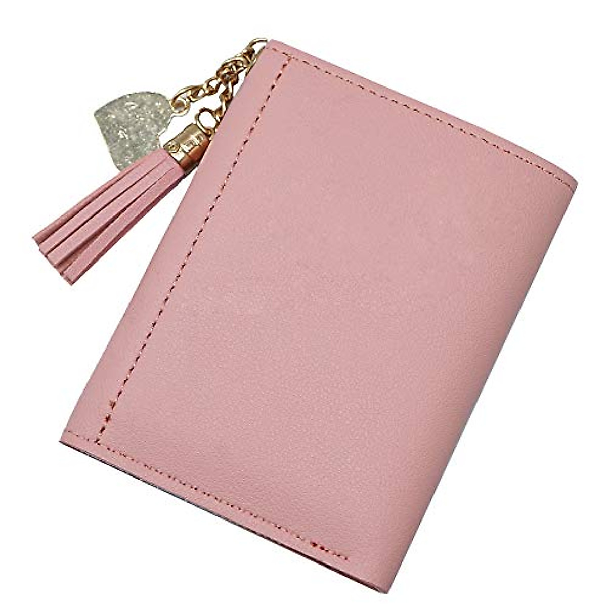 lomaifoer Small Wallet for Women，Ultra Slim Pu Leather Credit Card Holder Clutch Wallets for Women(pink)
