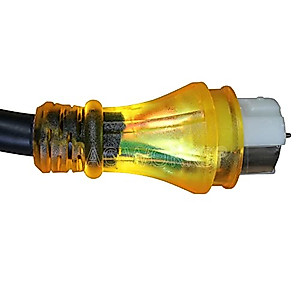 AC WORKS [TEL1430] Geneartor L14-30P 30A 4-Prong Locking Plug to CS6364 50A Transfer Switch (10)