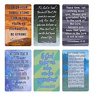 Juvale 24-Pack Plastic Bible Scripture Encouragement Cards Christian Inspirational Prayer Verses Wallet Size 3 x 2 Inches
