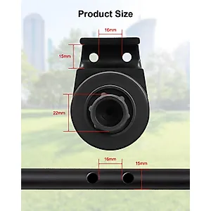 2Pcs Porch Patio Swing Fittings to Attach Canopy Frame to Swing Frame, Garden Swing Plastic Frame Replacement Part, Outdoor Canopy Swings Parts Match Diameter 20-23mm Swing Chair Frame Interface