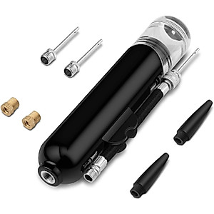 BROTOU Ball Pump & Bike Pump, Inflate Air Pump with 3 Needles, 2 Nozzles and 2 Bike Tire Valve Adapter Hand Pump Kit for Soccer Ball, Basketball, Volleyball, Balloons, Bikes