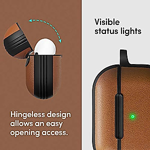 CYRILL Leather Brick Designed for Apple Airpods Pro Case (2019) - Saddle Brown