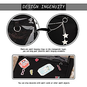 KUANG! Clear Candy Canvas Handbag Ita Tote Bag Lolita Shoulder Bag Handbag DIY Anime Cosplay School Bag