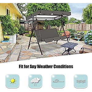 Universal Replacement Canopy for Garden Swing Chair,Swing Chair Cover Outdoor Waterproof Swing Cover Replacement for Garden Swing Hammock Outdoor