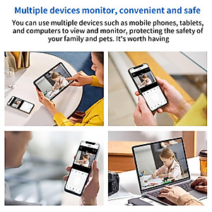 LuckSun 2K 1296P Indoor Security WiFi Camera Wireless One Button 2-Way Talk PTZ Smart Tracking Pet Baby Camera 360 View with Human & Sound Detection, Night Vision, SD Card Slot.