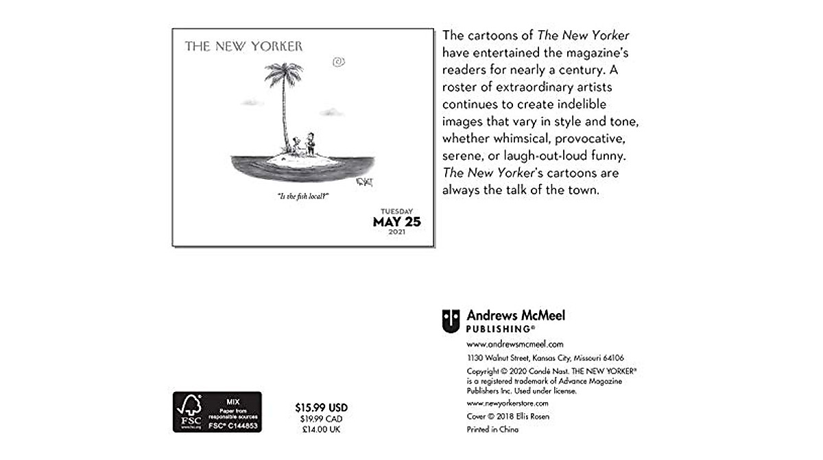 Cartoons from The New Yorker 2021 Calendar | Funny Daily Humor