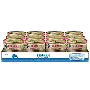 Blue Buffalo Freedom Grain Free Natural Adult Small Breed Wet Dog Food, Chicken 5.5oz cans (Pack of 24)