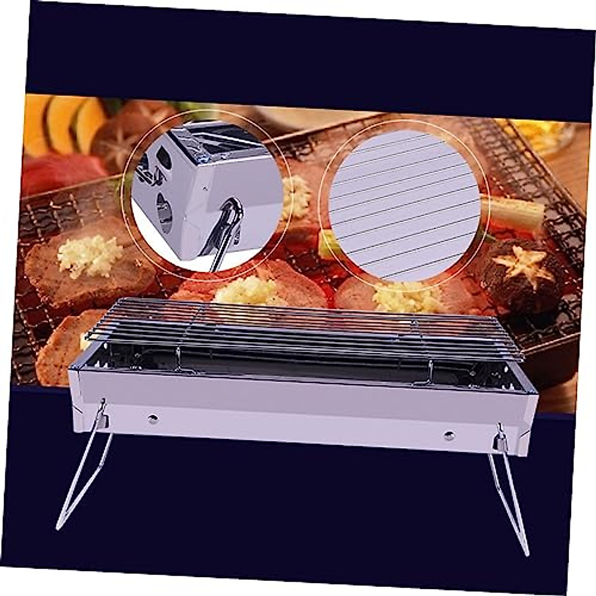 Yardwe stainless steel grill grate stainless steel baking rack Portable BBQ grill Stainless steel BBQ grill portable charcoal grills outdoor grills stainless steel charcoal grill barbecue