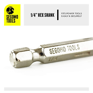 Segomo Tools 13 Piece 1/4 Inch Hex Shank Titanium Twist Impact Drill Bit Set (1/16 to 1/4 inch),Drill Bits 1 4 Hex Shank,Drill Bits Hex,Barrenas Para Taladros De Impacto,DB13SAE