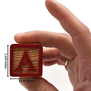 Number 1 In Service Wooden Alphabet Blocks, Best Wagon ABC Wooden Block Letters Come in a Pull Wagon for Easy Storage and Movement, Most Entertaining Wooden Toy for Toddlers, 30 Pieces Set.