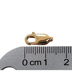 13.6MM 14K Solid Yellow Gold Oval Lobster Clasp Made in Italy by CRAFT WIRE