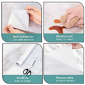 Arthome Marble Contact Paper Peel and Stick Wallpaper 17''x120'' Self Adhesive Decorative Vinyl Film Waterproof for Table,Countertop,Cabinet,Shelf Liner Removable Stick On Wall Covering