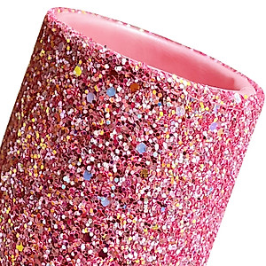 Bling Sequins Makeup Brush Holder, Cute Glitter Vanity Decor Organizer, Cosmetic Brushes Comb Pen Storage Holders Cup (Pink)