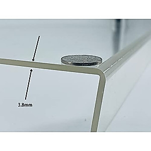 Master Rose Two Pack Acrylic Clear Cutting Board for Kitchen with Lip with Non Slip 24" Wide x 18" Long AZM Displays with Two pack, long cutting board,kitchen gadgets (Acrylic, Clear Acrylic) Medium