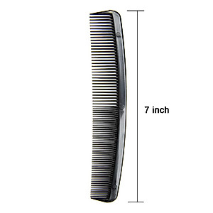 Luxxii (6 Pack) Flexible Thin 7 inch Pocket Hair Comb Beard & Mustache Combs for Men's Hair Beard Mustache and Sideburns