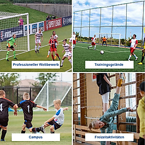 EMEKIAN 2 Pcs Soccer Replacement Goal Nets, 11 v 11 Polyethylene Football Net, Full Size Soccer High Impact Net Set for Match Training, 24.5 Ft x 8.2 Ft, NOT Include Posts